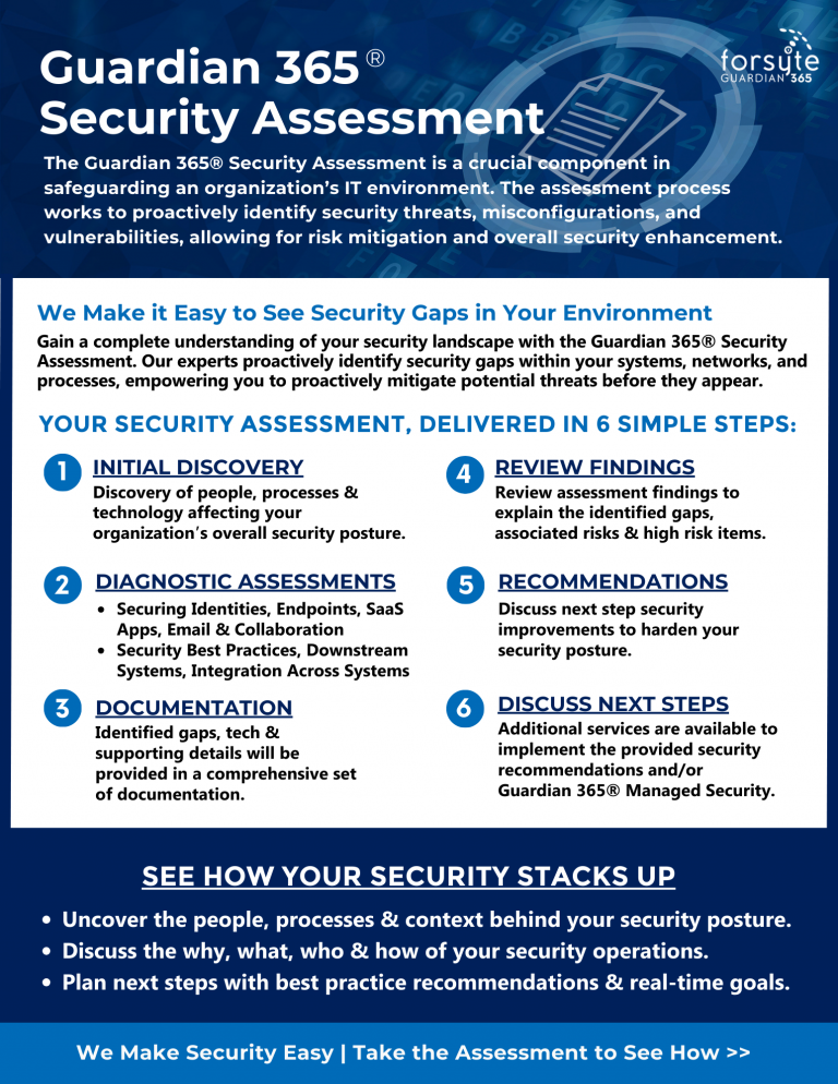Free Cybersecurity Assessment with Guardian 365®